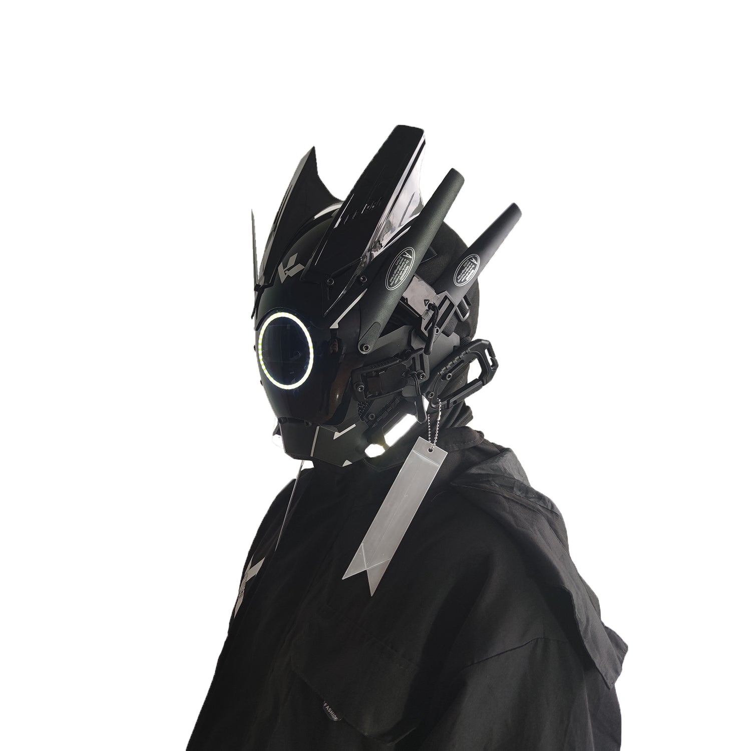 Cyberpunk Mask Helmet Cosplay for Men, Futuristic Punk Techwear, Hallo